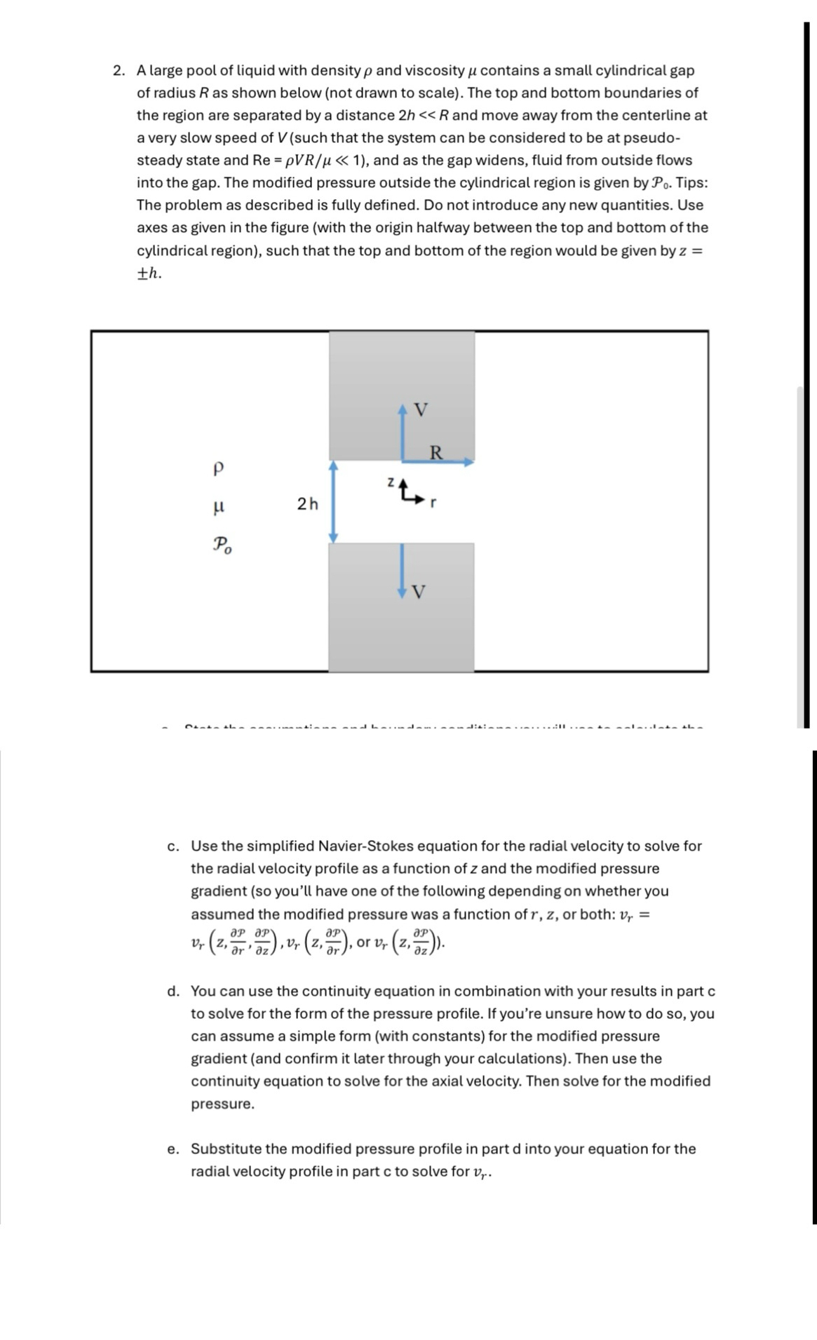 Solved A large pool of liquid with density ρ ﻿and viscosity | Chegg.com