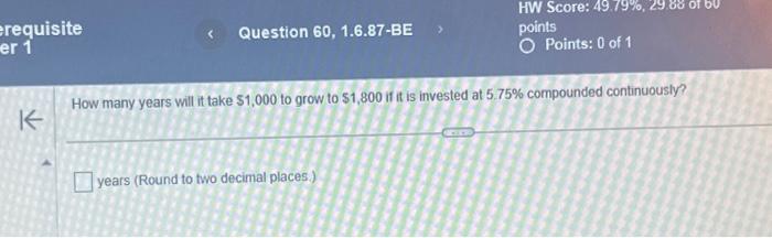 Solved How many years will it take $1,000 to grow to $1,800 | Chegg.com