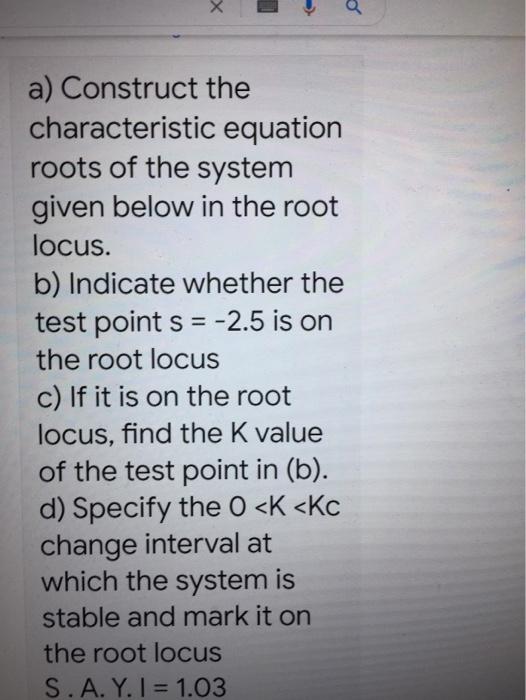 Solved a) Construct the characteristic equation roots of the | Chegg.com