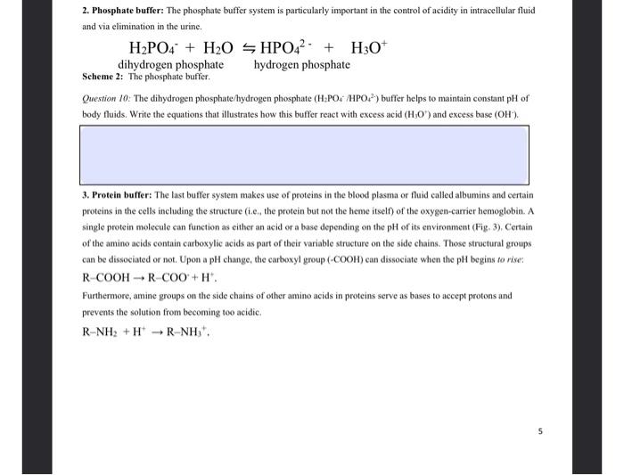 Solved 2. Phosphate buffer: The phosphate buffer system is | Chegg.com