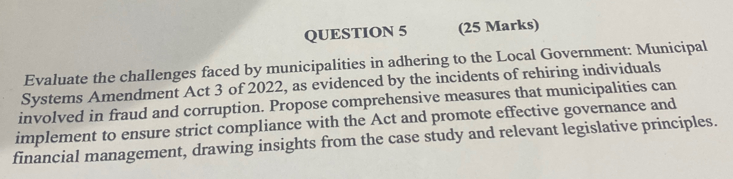 Solved QUESTION 5(25 ﻿Marks)Evaluate the challenges faced by | Chegg.com