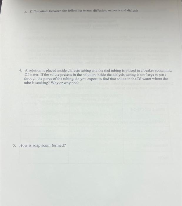 3. Differentiate between the following terms: | Chegg.com