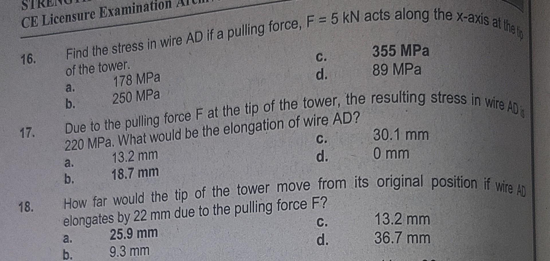 Solved The antenna tower shown is attached to its foundation | Chegg.com