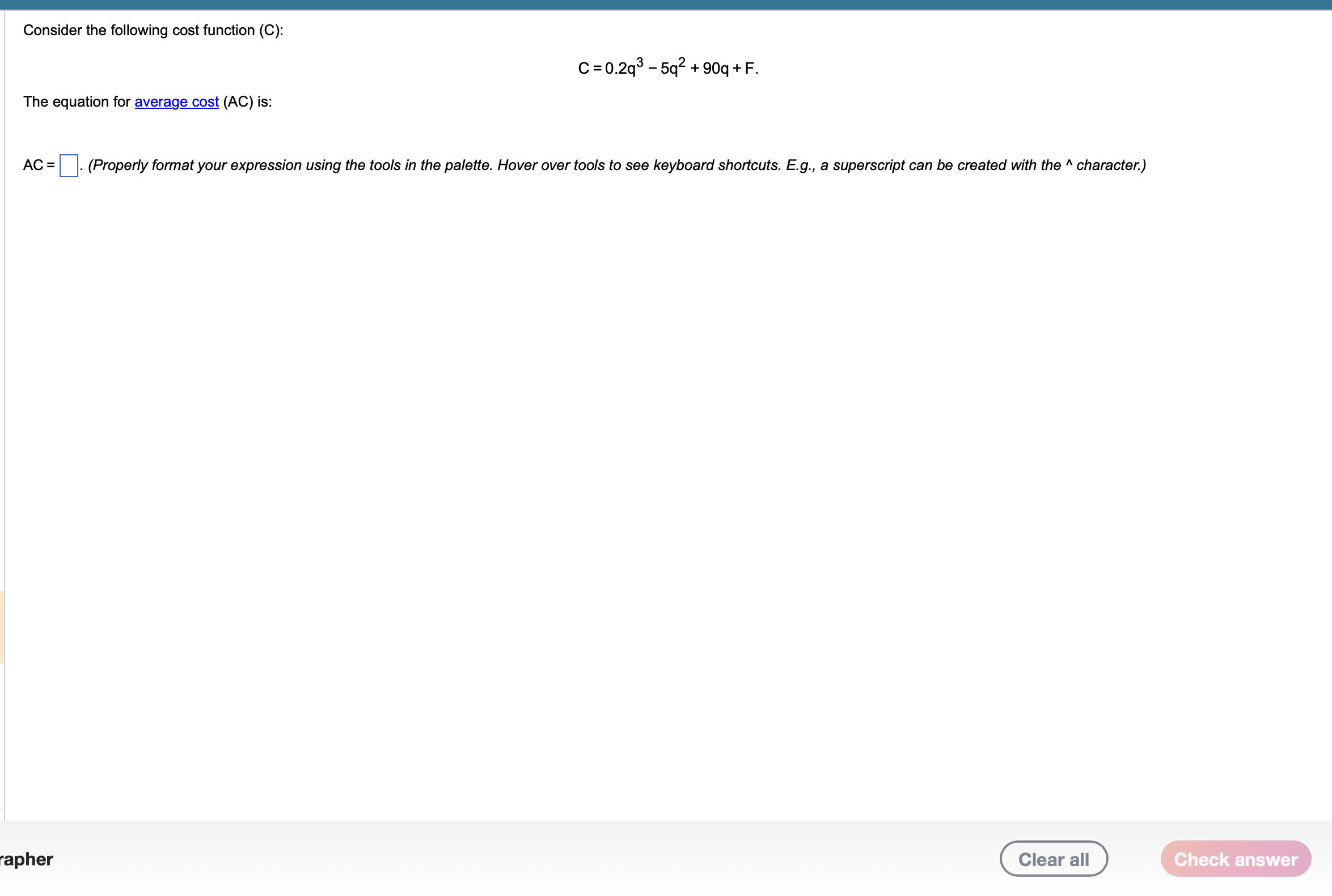 Solved AC=, (Properly format your expression using the tools | Chegg.com