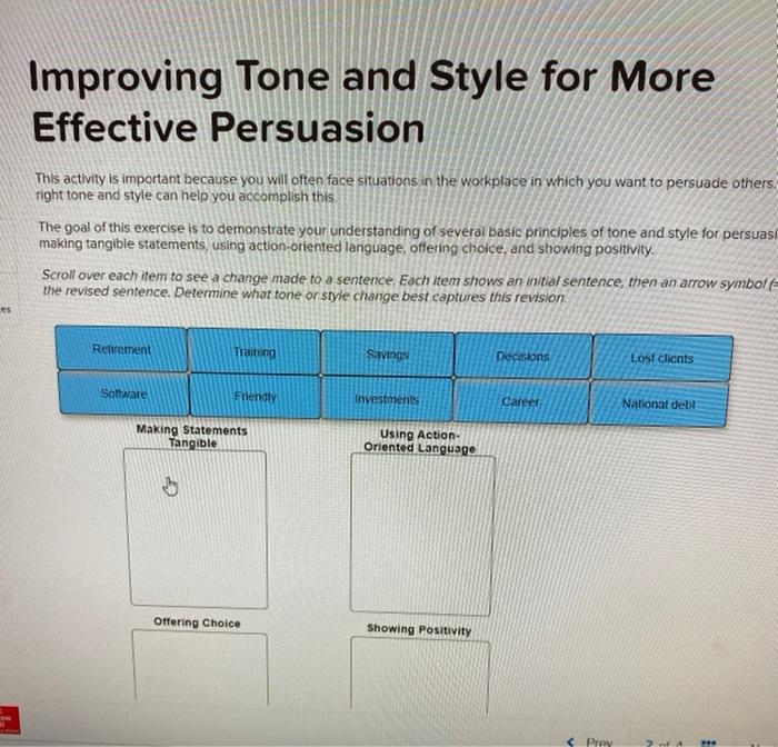 Improving Tone and Style for More Effective | Chegg.com
