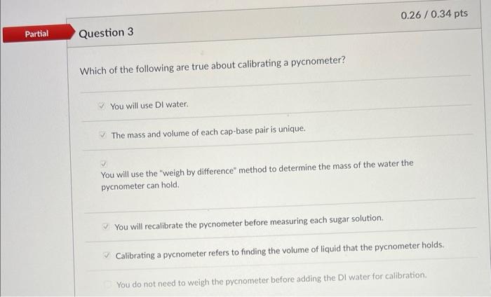 Solved Which Of The Following Are True About Calibrating A