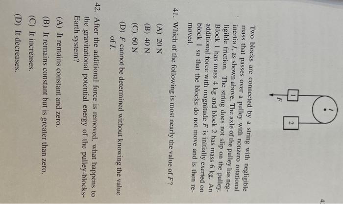 Solved Two blocks are connected by a string with negligible | Chegg.com