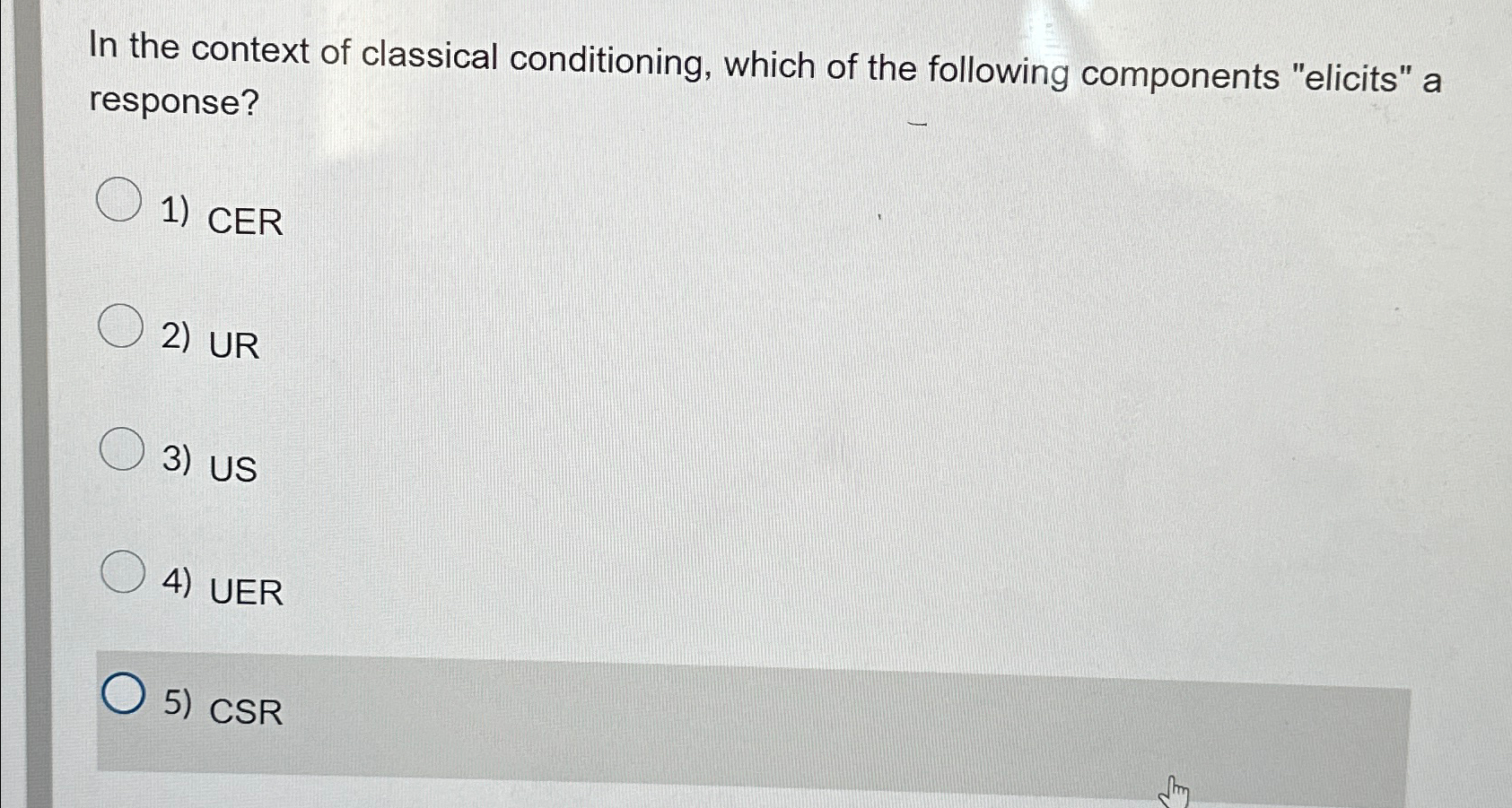 Solved In the context of classical conditioning, which of | Chegg.com