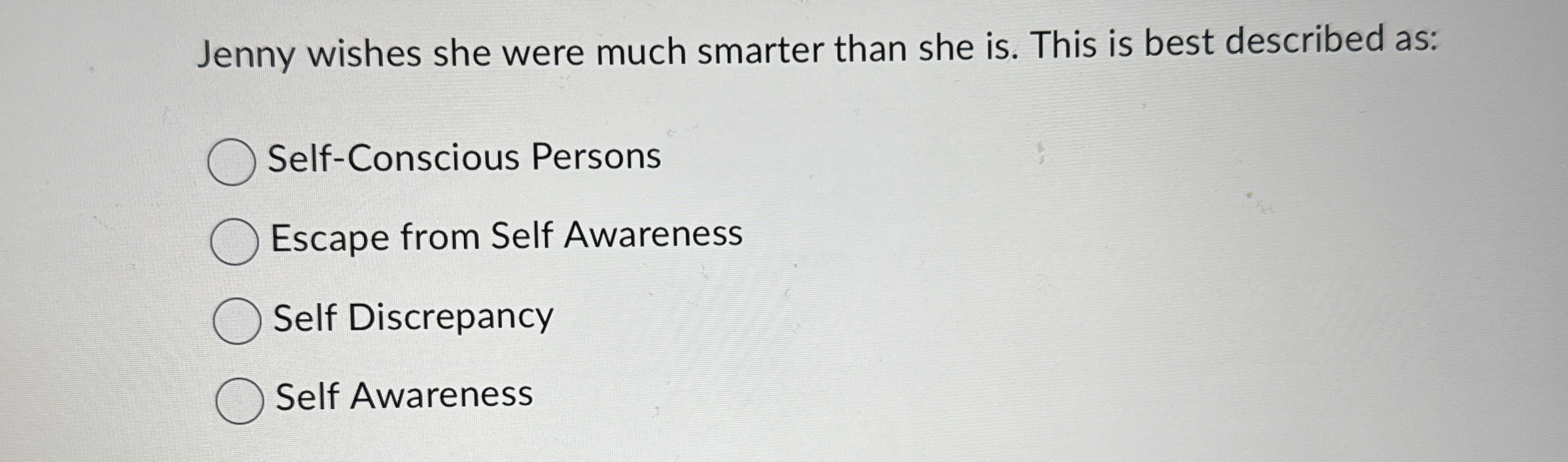 Solved Jenny wishes she were much smarter than she is. ﻿This | Chegg.com