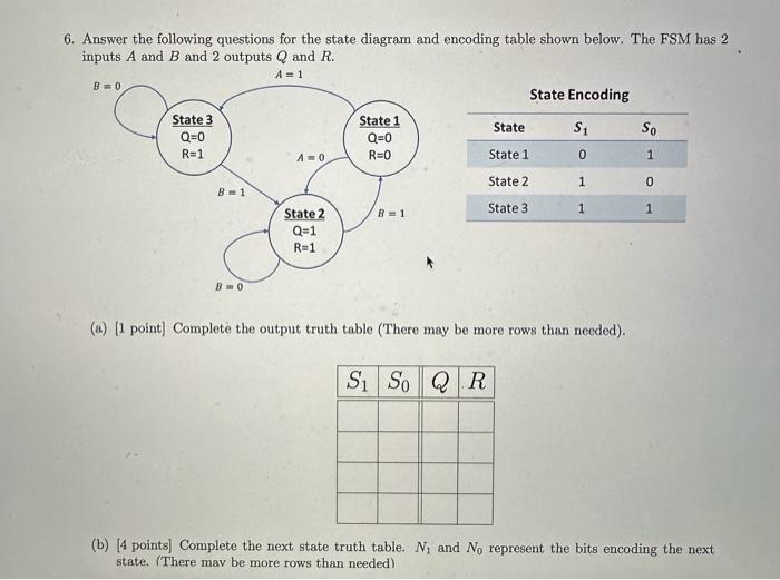 6. Answer the following questions for the state | Chegg.com