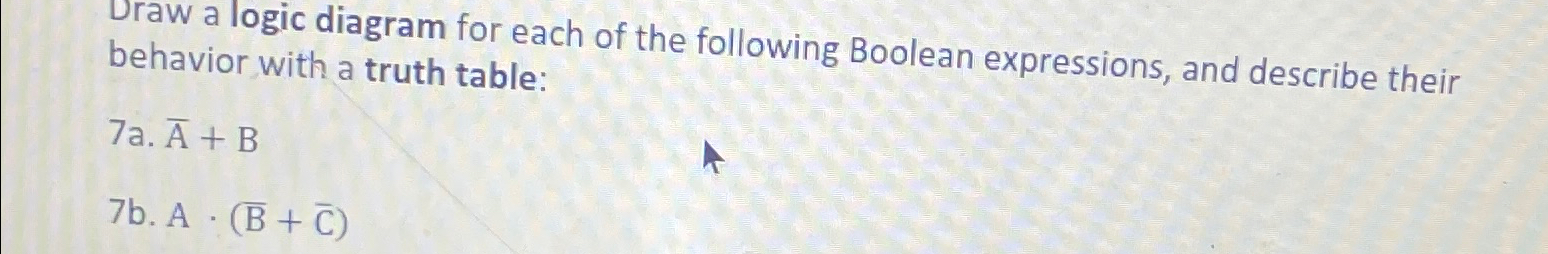 Solved Draw a logic diagram for each of the following | Chegg.com