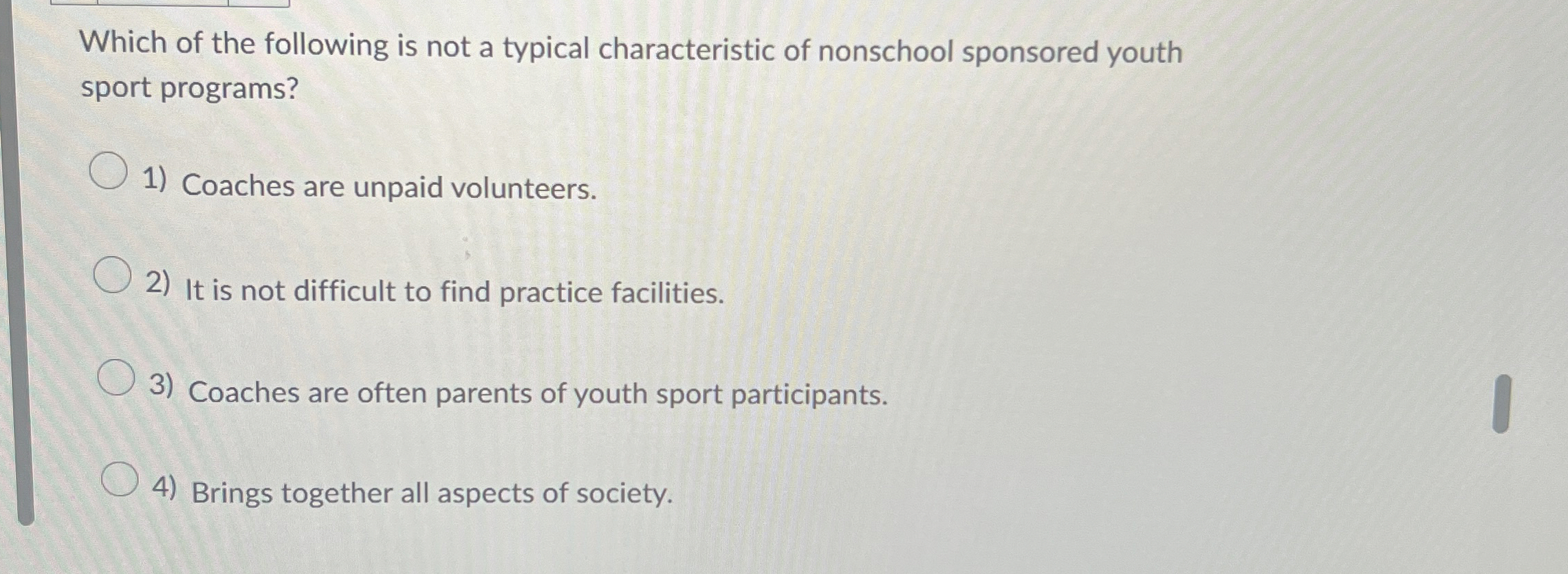 Solved Which of the following is not a typical | Chegg.com