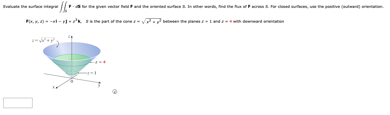Evaluate the surface integral ﻿SF · ﻿dS ﻿for the | Chegg.com
