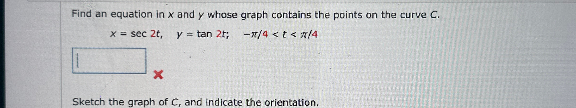 Solved Find an equation in x ﻿and y ﻿whose graph contains | Chegg.com