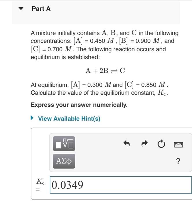 Solved 4ritivin A+2Bi→in Express yaur miquet hunericaly. | Chegg.com