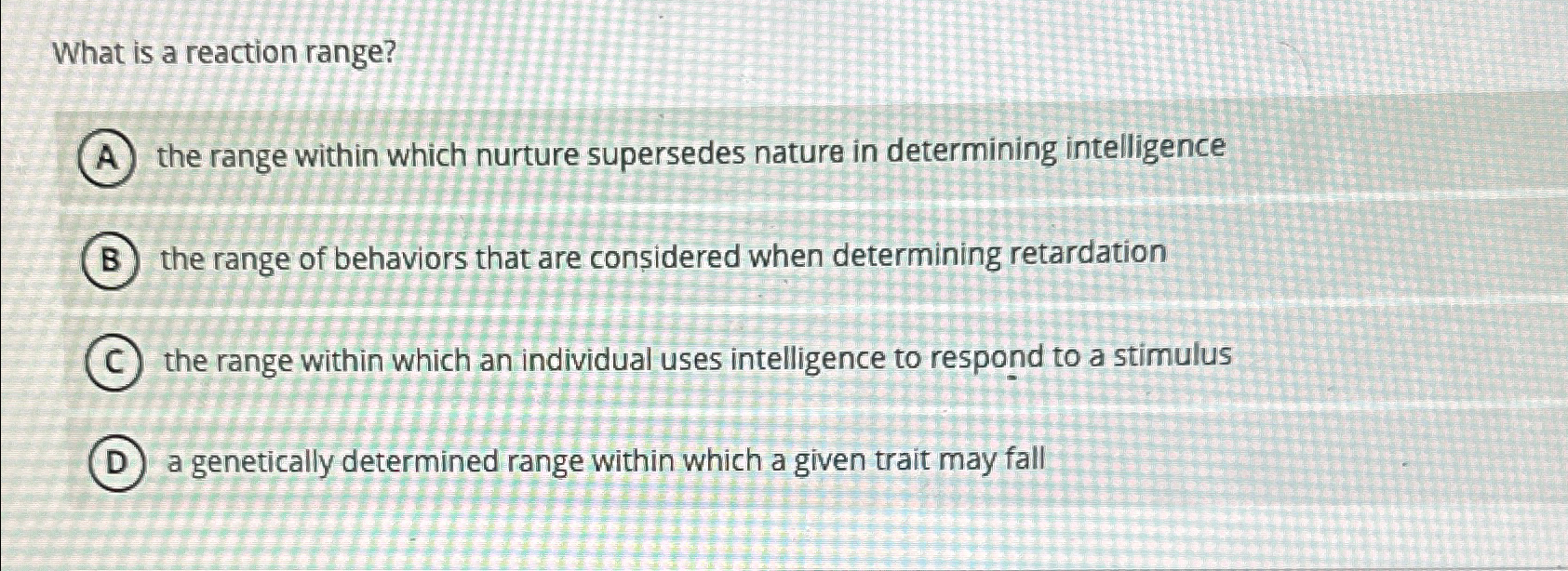 Solved What is a reaction range?the range within which | Chegg.com