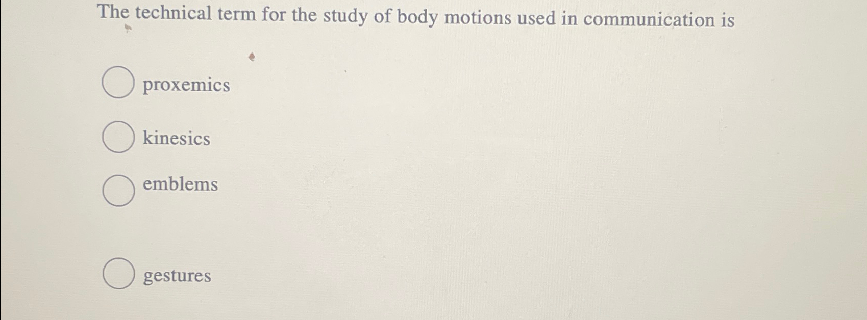 Solved The technical term for the study of body motions used | Chegg.com