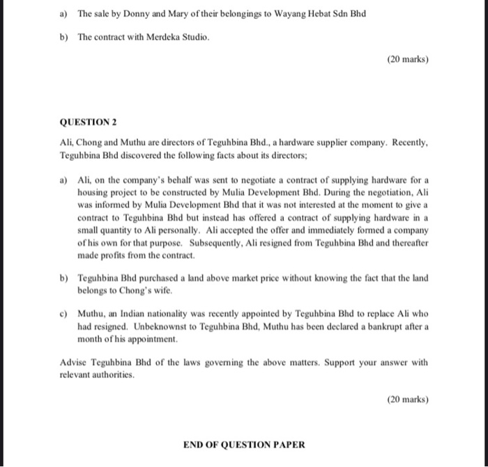 Solved PARTA 1. Can a minor partner be liable for a contract | Chegg.com