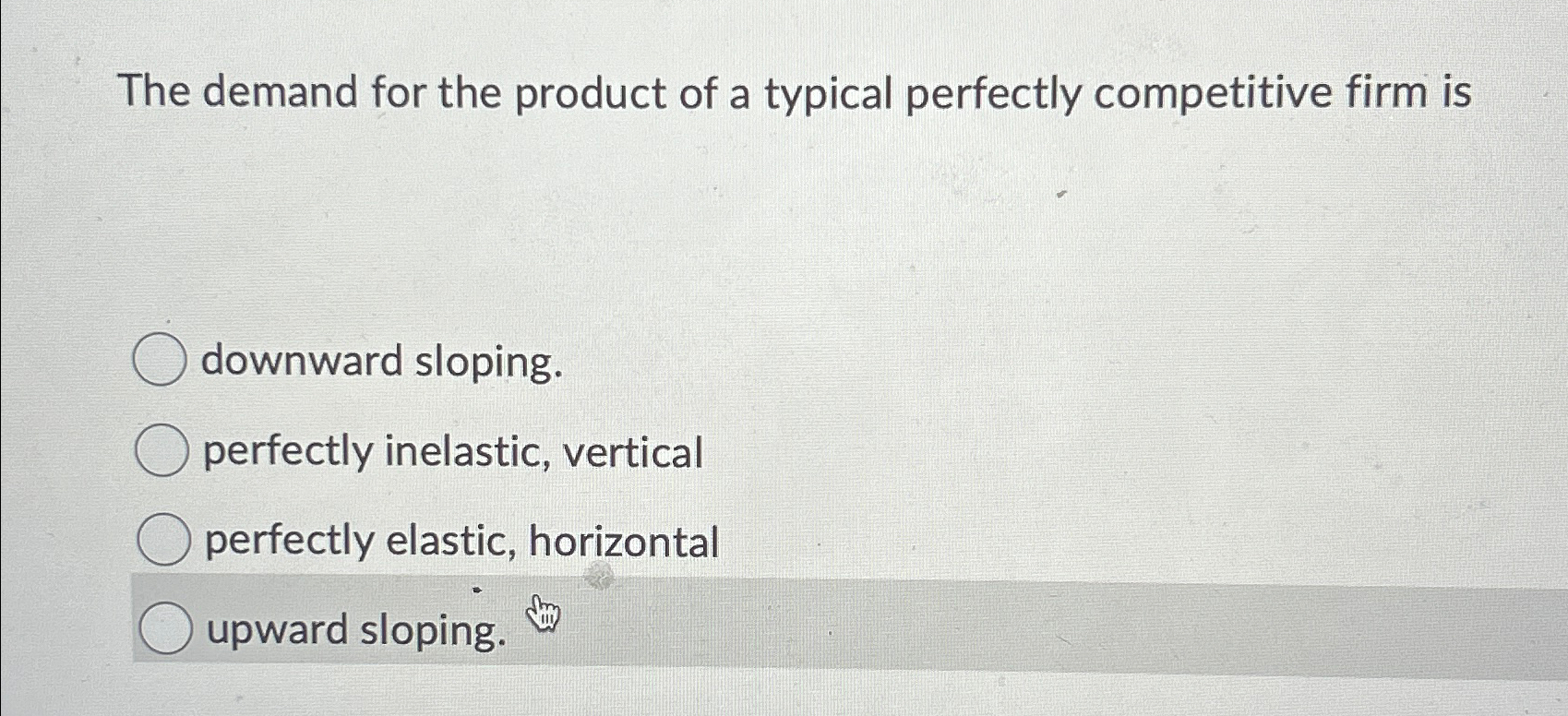 Solved The demand for the product of a typical perfectly | Chegg.com
