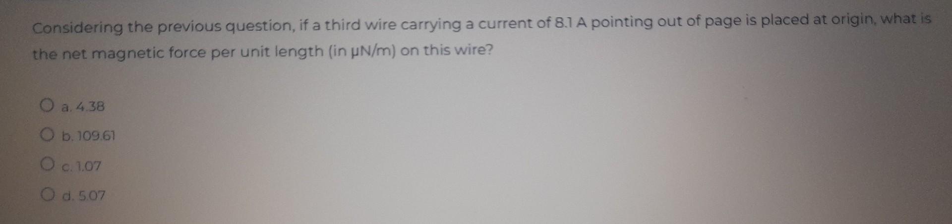 Solved Considering the previous question, if a third wire | Chegg.com