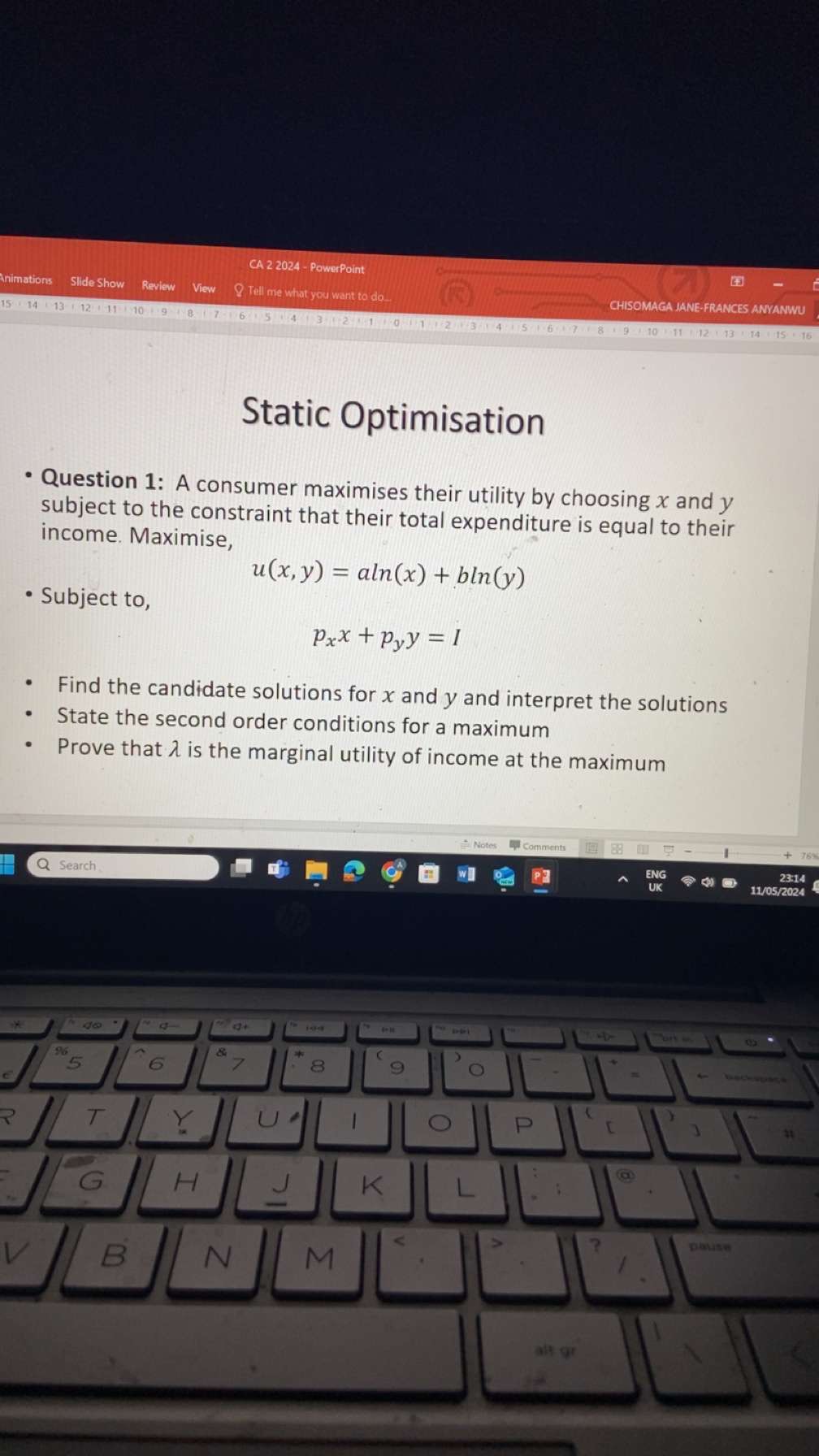 Solved Question 1: A consumer maximises their utility by | Chegg.com Solved Question 1: A consumer maximises their utility by | Chegg.com