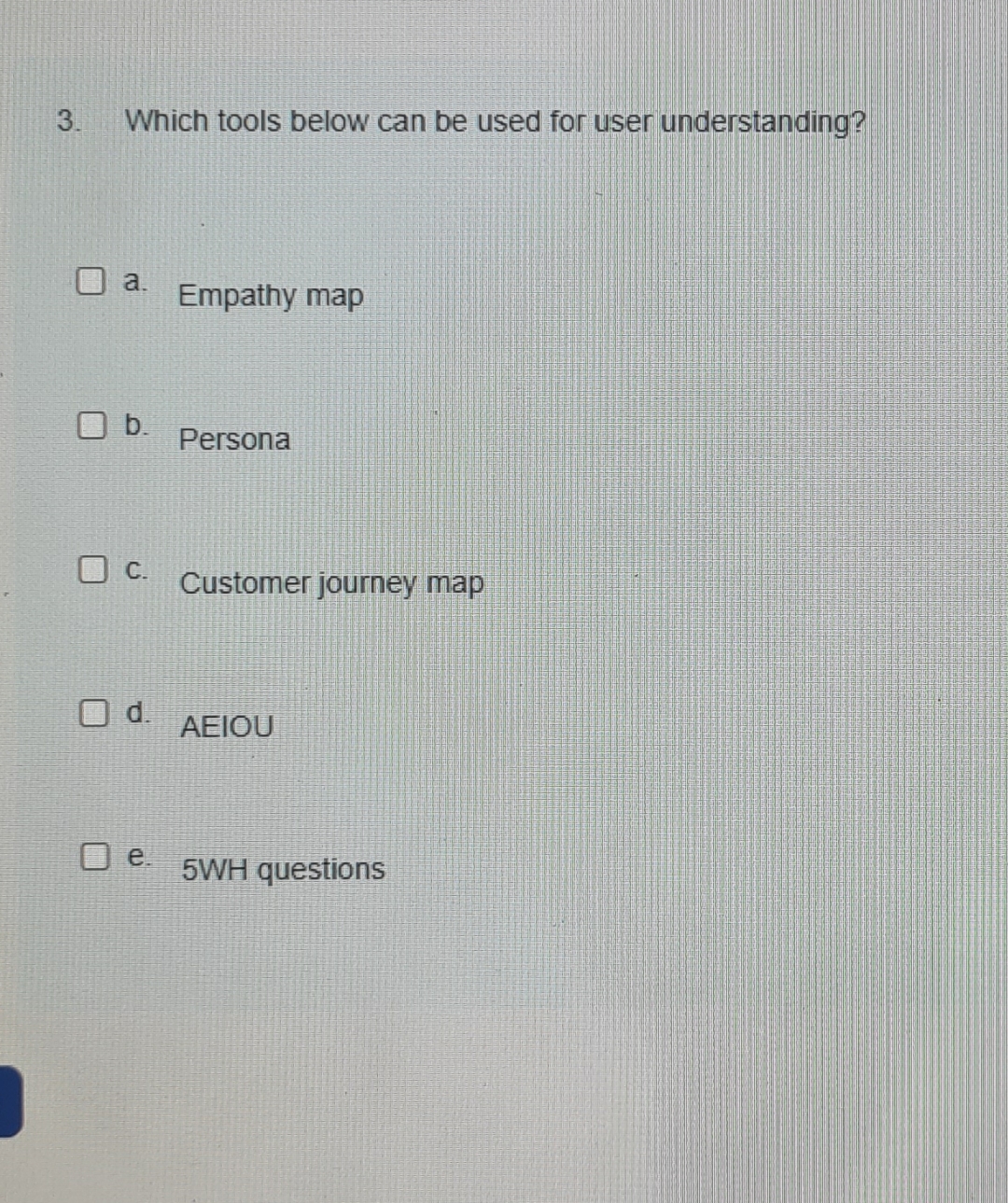 Solved Which tools below can be used for user understanding? | Chegg.com