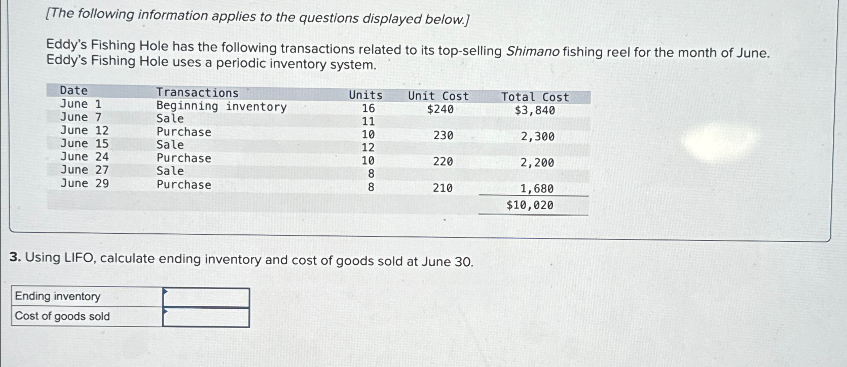 [The following information applies to the questions | Chegg.com