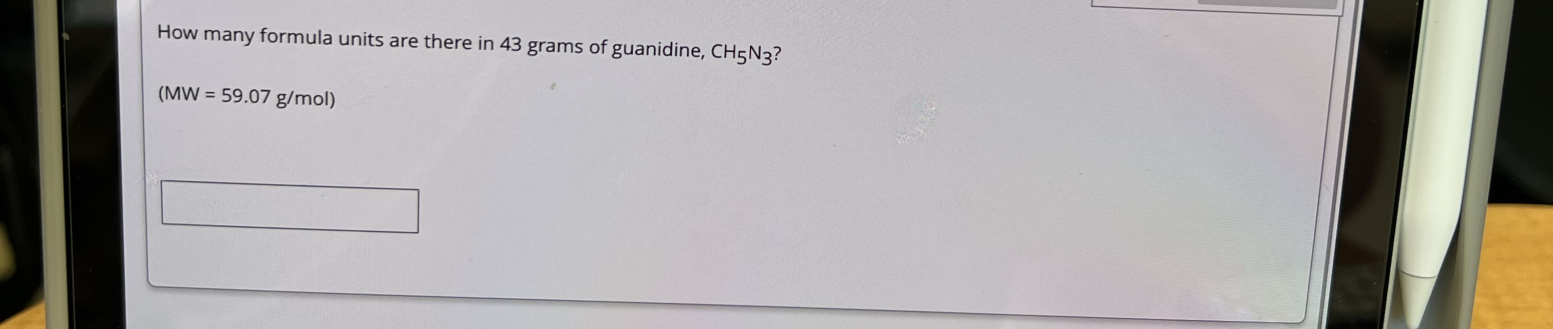Solved How many formula units are there in 43 ﻿grams of | Chegg.com