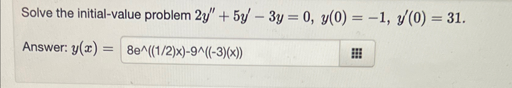 Solved Solve the initial-value problem | Chegg.com