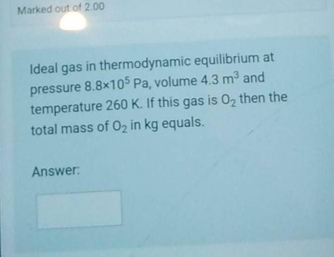 Solved Ideal gas in thermodynamic equilibrium at pressure | Chegg.com