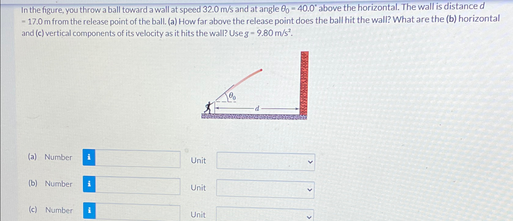 Solved In the figure, you throw a ball toward a wall at | Chegg.com