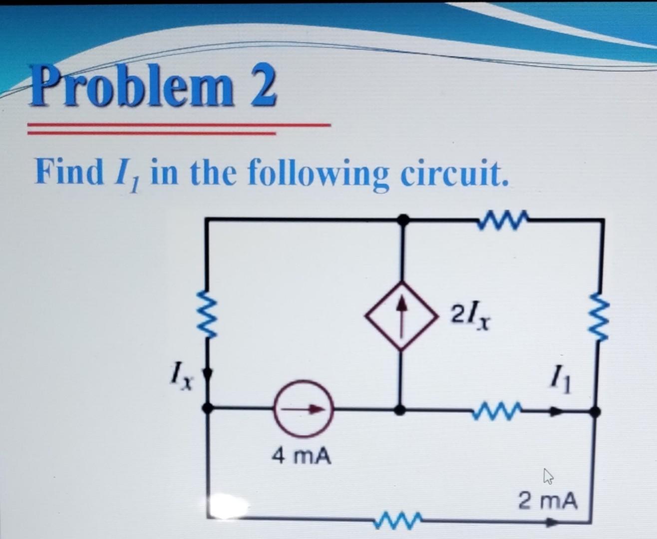 Solved Find I1 in the following circuit. - Answer: II=−8 | Chegg.com