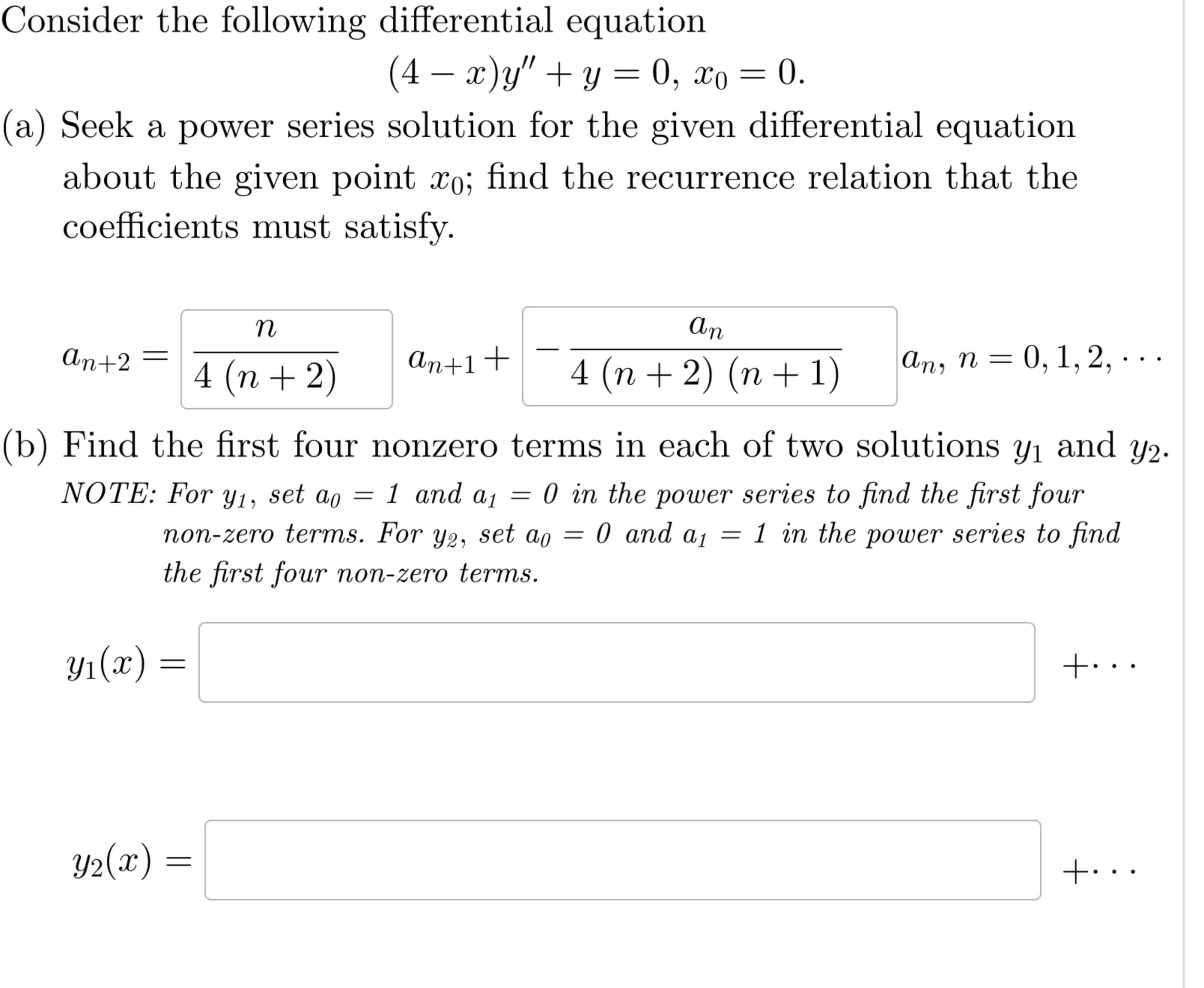 Solved Consider the following differential | Chegg.com