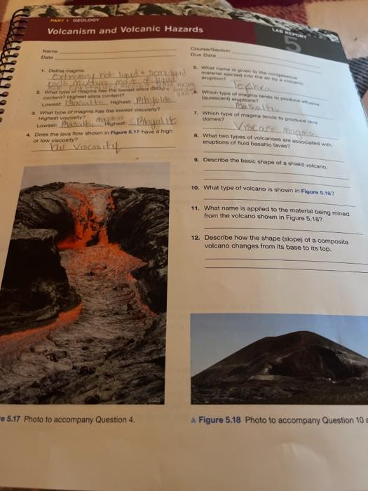 Solved PART 1 GEOLOGY LAB REPORT Earthquakes and Earth's | Chegg.com
