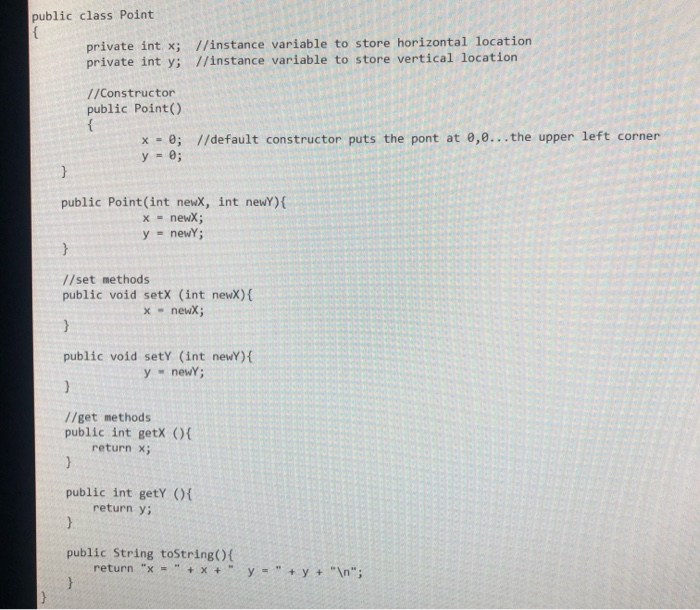Solved Instructions: Make sure that you follow the Program | Chegg.com