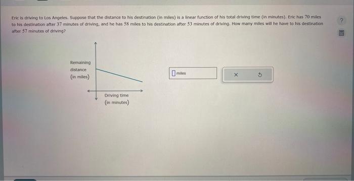 Solved Eric is driving to Los Afgeles: Suppose that the | Chegg.com