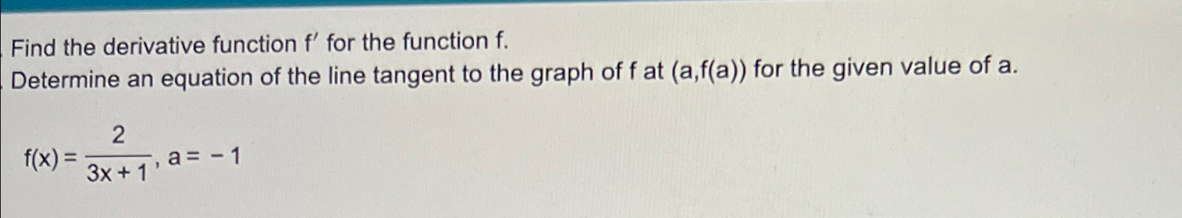 Solved Find the derivative function f' ﻿for the function | Chegg.com
