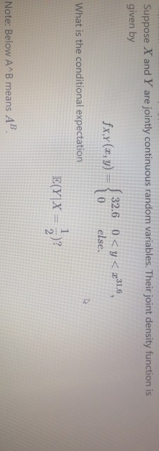 Solved Suppose X and Y are jointly continuous random | Chegg.com