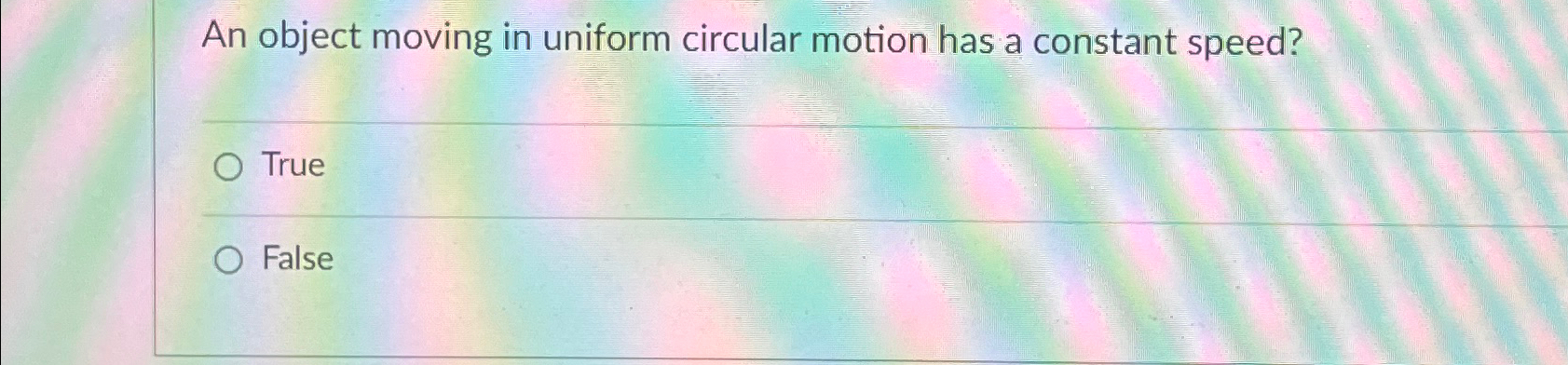 Solved An object moving in uniform circular motion has a | Chegg.com