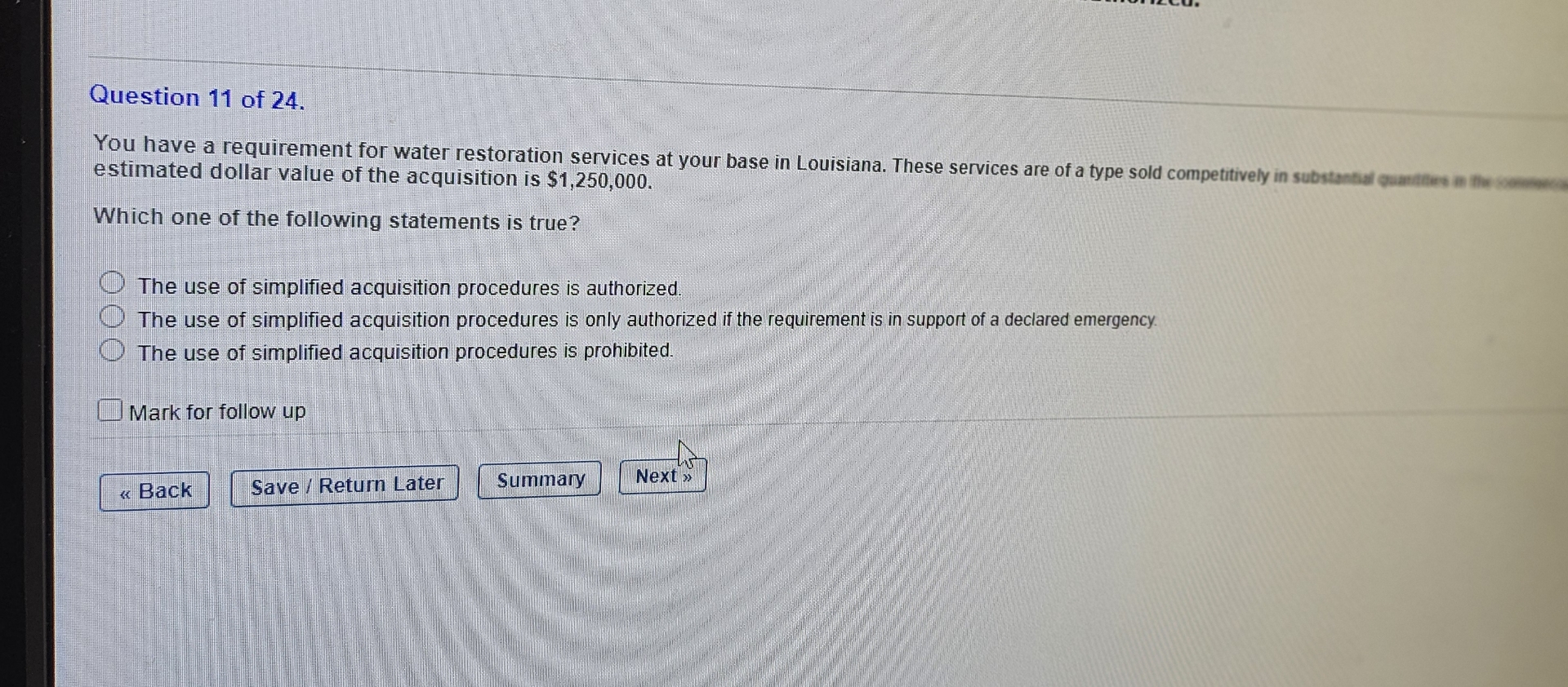 Solved Question 11 ﻿of 24. ﻿estimated dollar value of the | Chegg.com