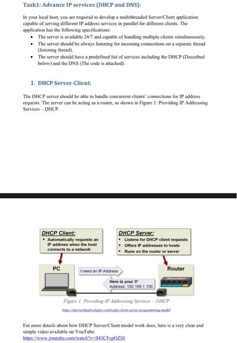 Solved Task1: Advance IP services (DHCP and DNS): In your | Chegg.com