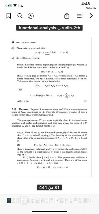 How I can prove the weak star topology is locally | Chegg.com