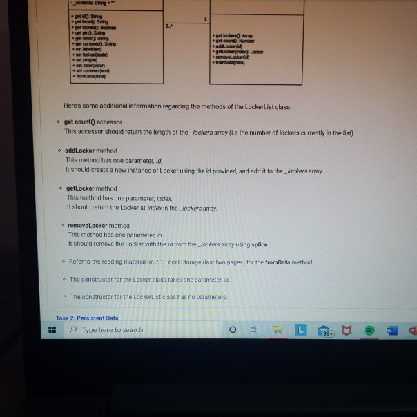 Task 1: Writing Classes In this task, we will be | Chegg.com