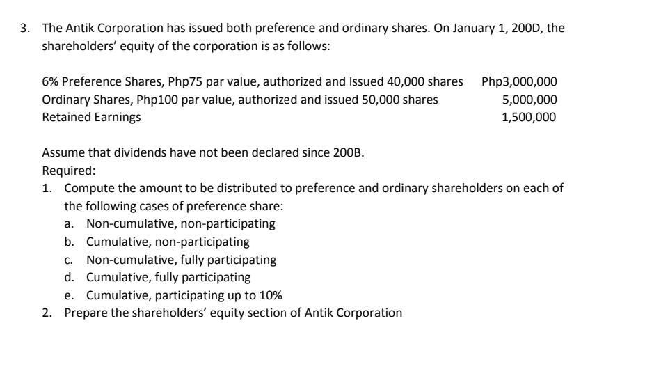 Solved Requirement: (This is new the ordinary share is 5 | Chegg.com