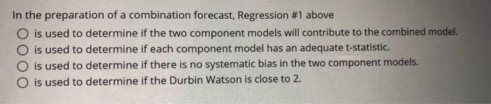 Solved Combination Forecast Consider The Forecast Audit