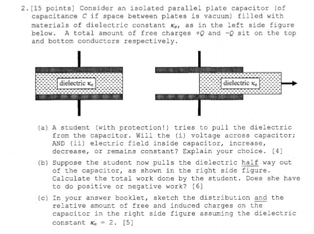 Solved 2.[15 points] Consider an isolated parallel plate | Chegg.com