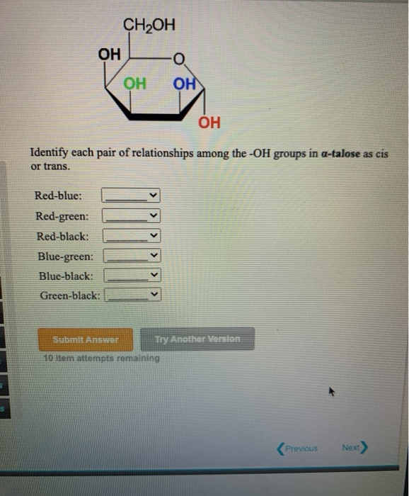 Solved CH2OH OH O OH OH OH Identify each pair of | Chegg.com