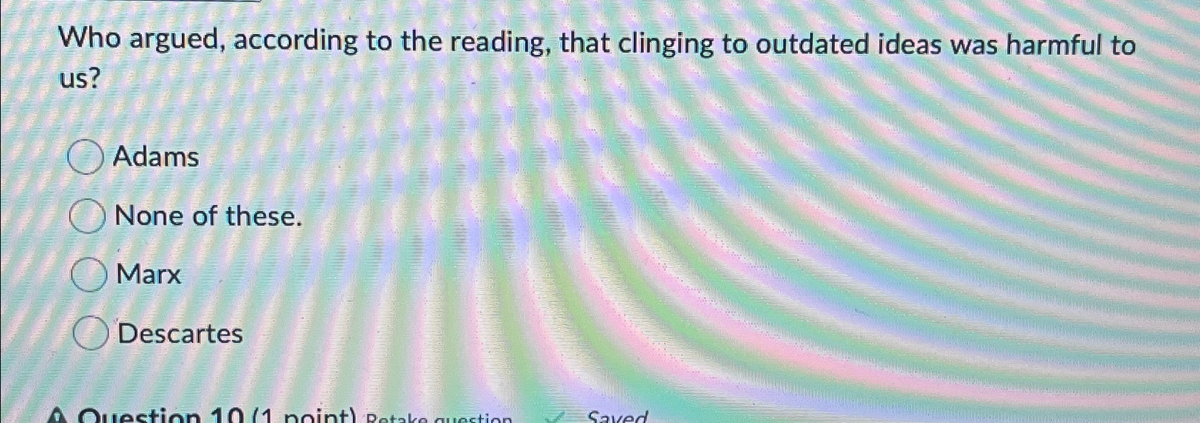 Solved Who argued, according to the reading, that clinging | Chegg.com