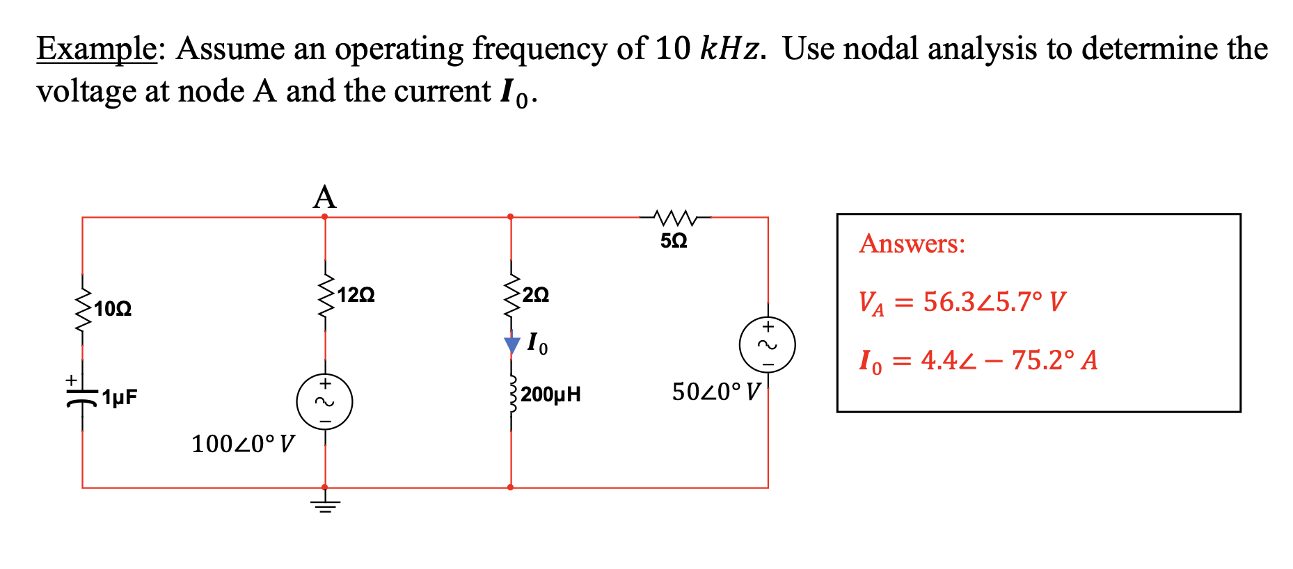 Solved Example: Assume an operating frequency of 10kHz. ﻿Use | Chegg.com