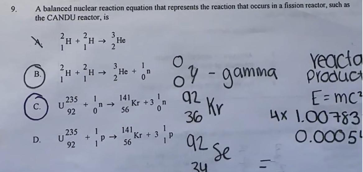 Solved A balanced nuclear reaction equation that represents | Chegg.com